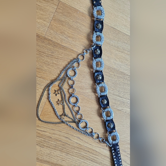 D.I.A | Accessories | Dia Gyaru Layered Silver And Gold Star Chain Belt ...